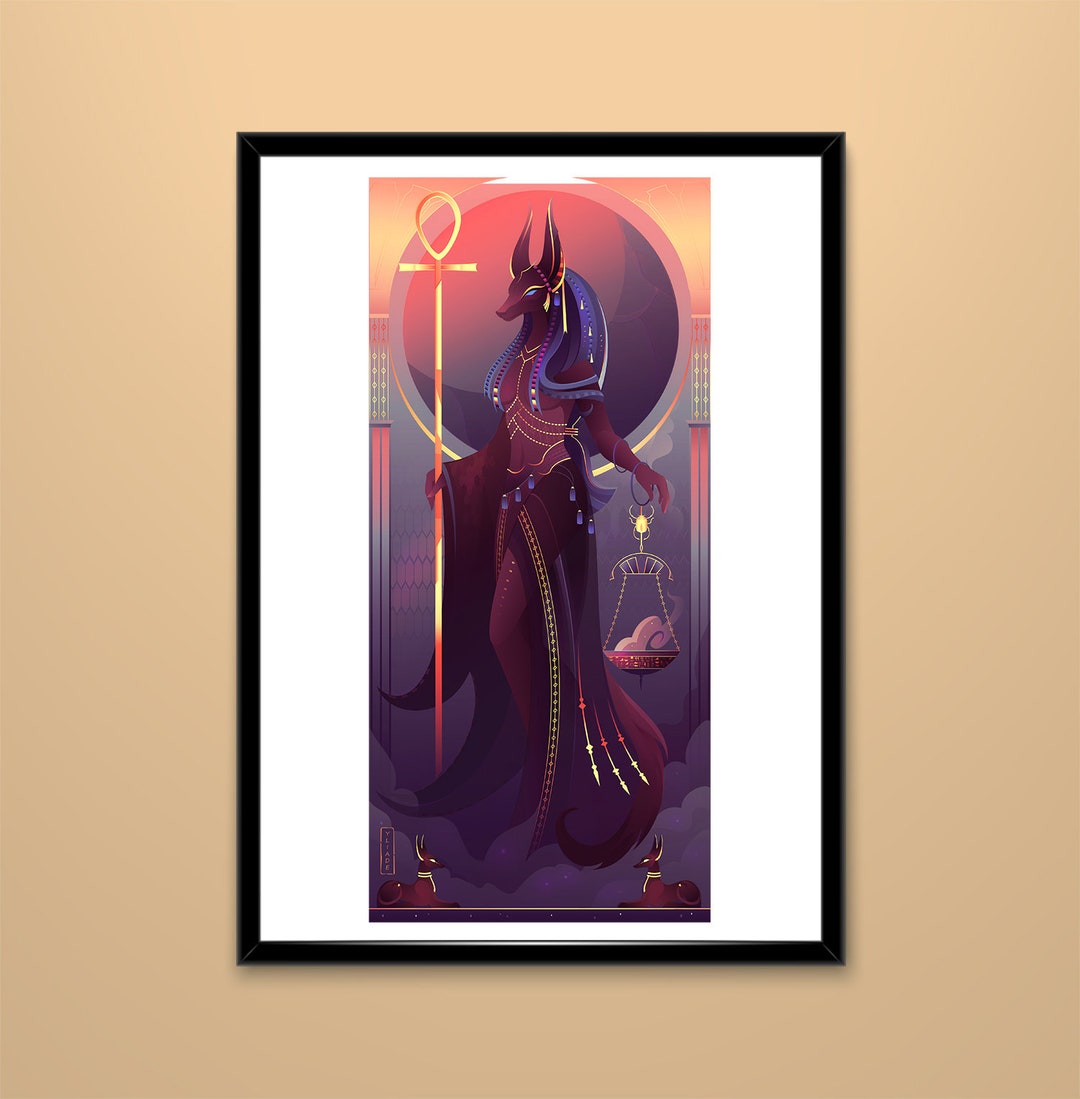 Art Print Anput Gods of Egypt - Etsy