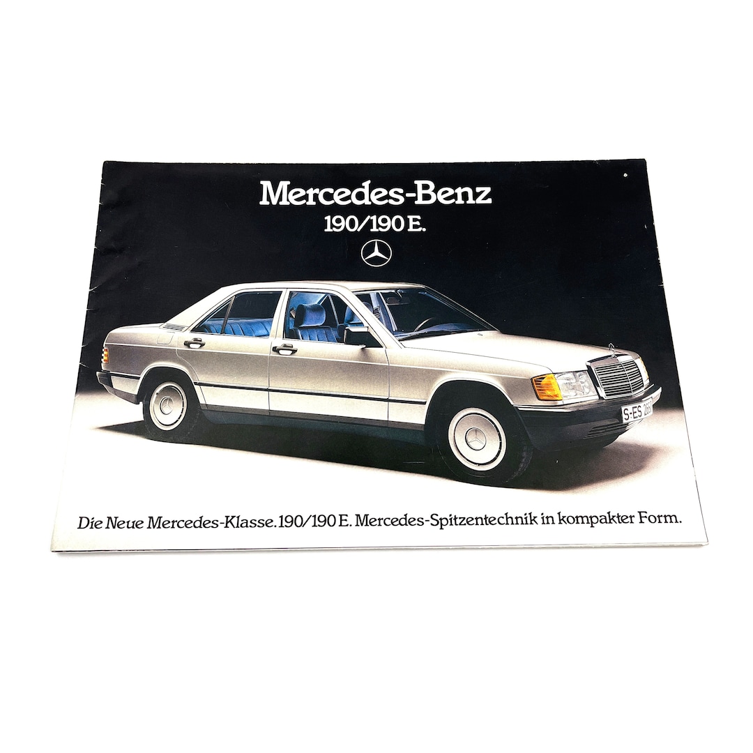 POSTER Mercedes 190 Original Mercedes Benz 190 / 190E W201 Vintage Mercedes Sales Brochure Car ...