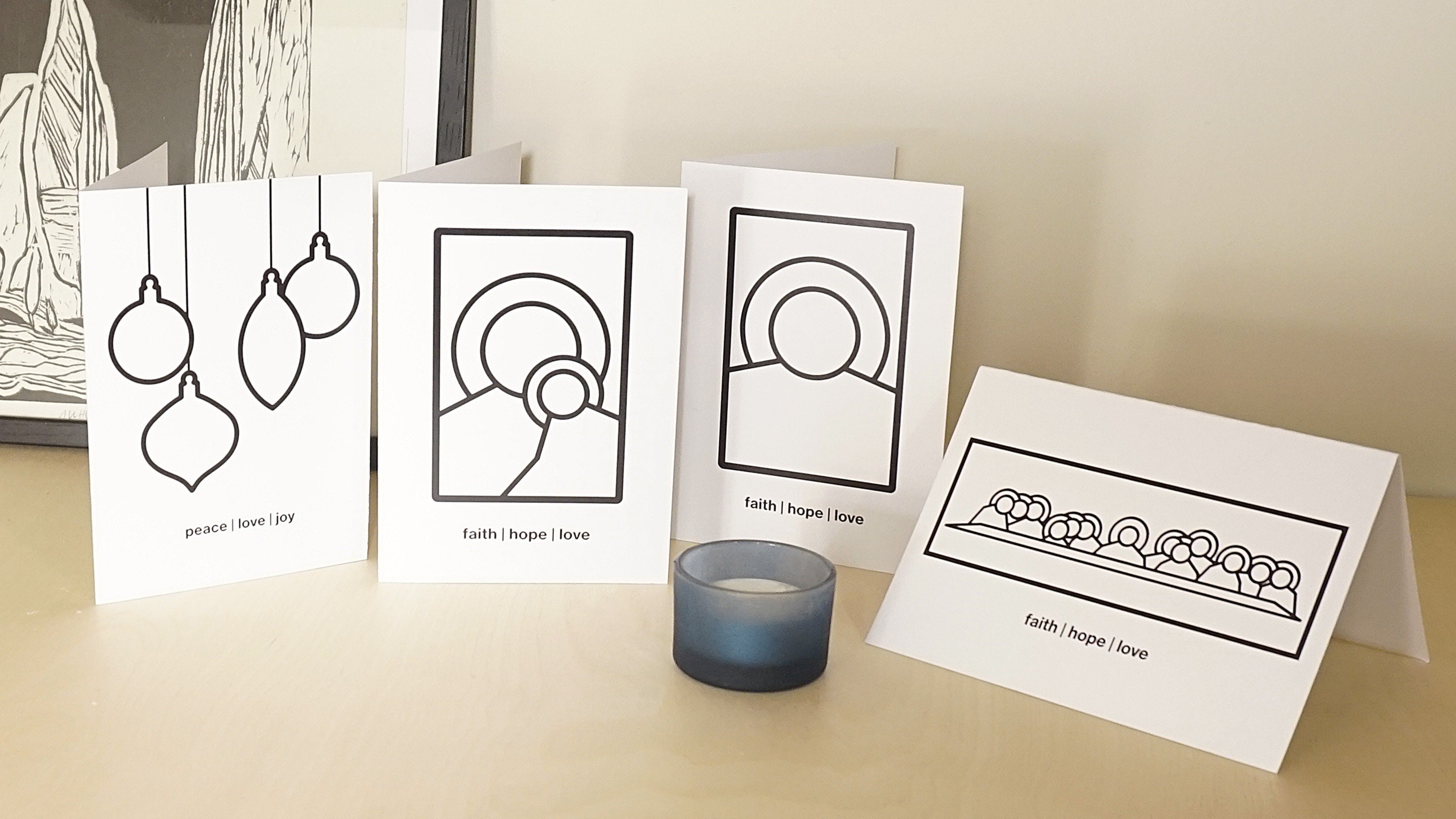 SET X5 Christmas Cards Postcards FREE SHIPPING Decorations - Etsy