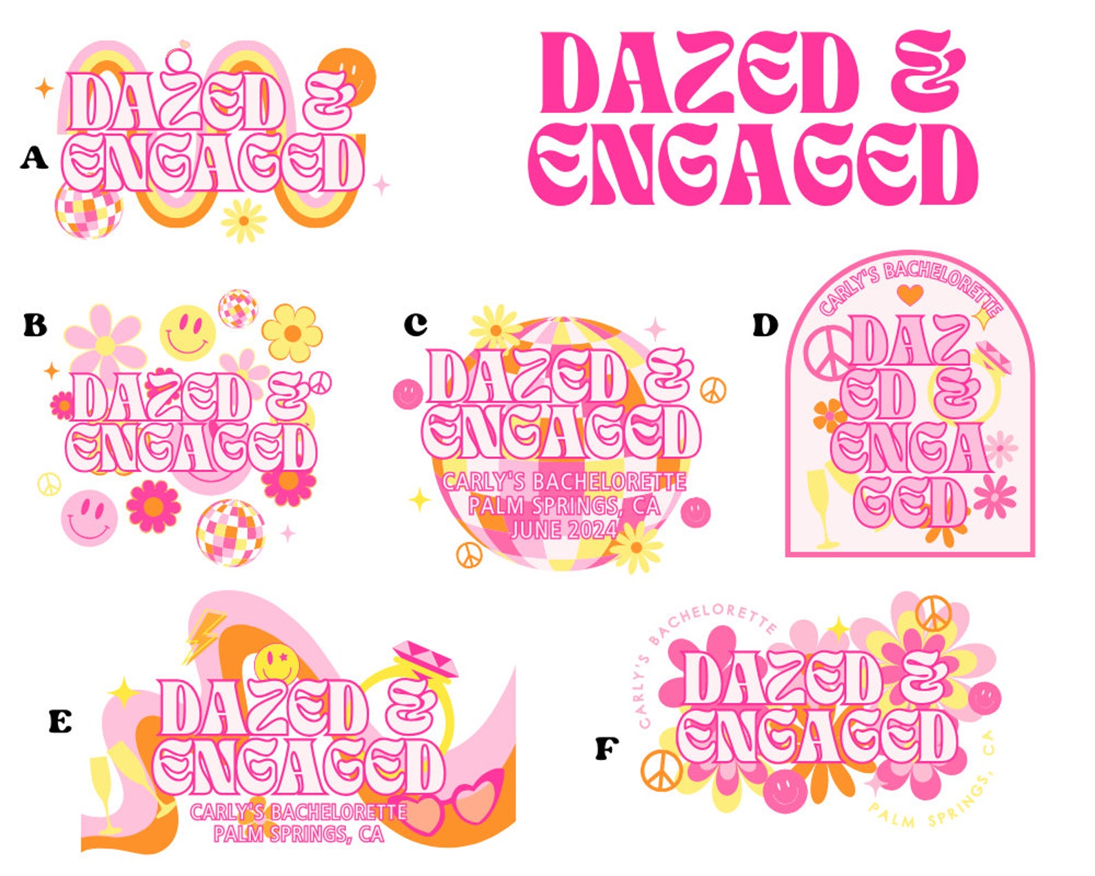 Personalized Bachelorette Party Logo, Custom Bachelorette Logo, Dazed ...