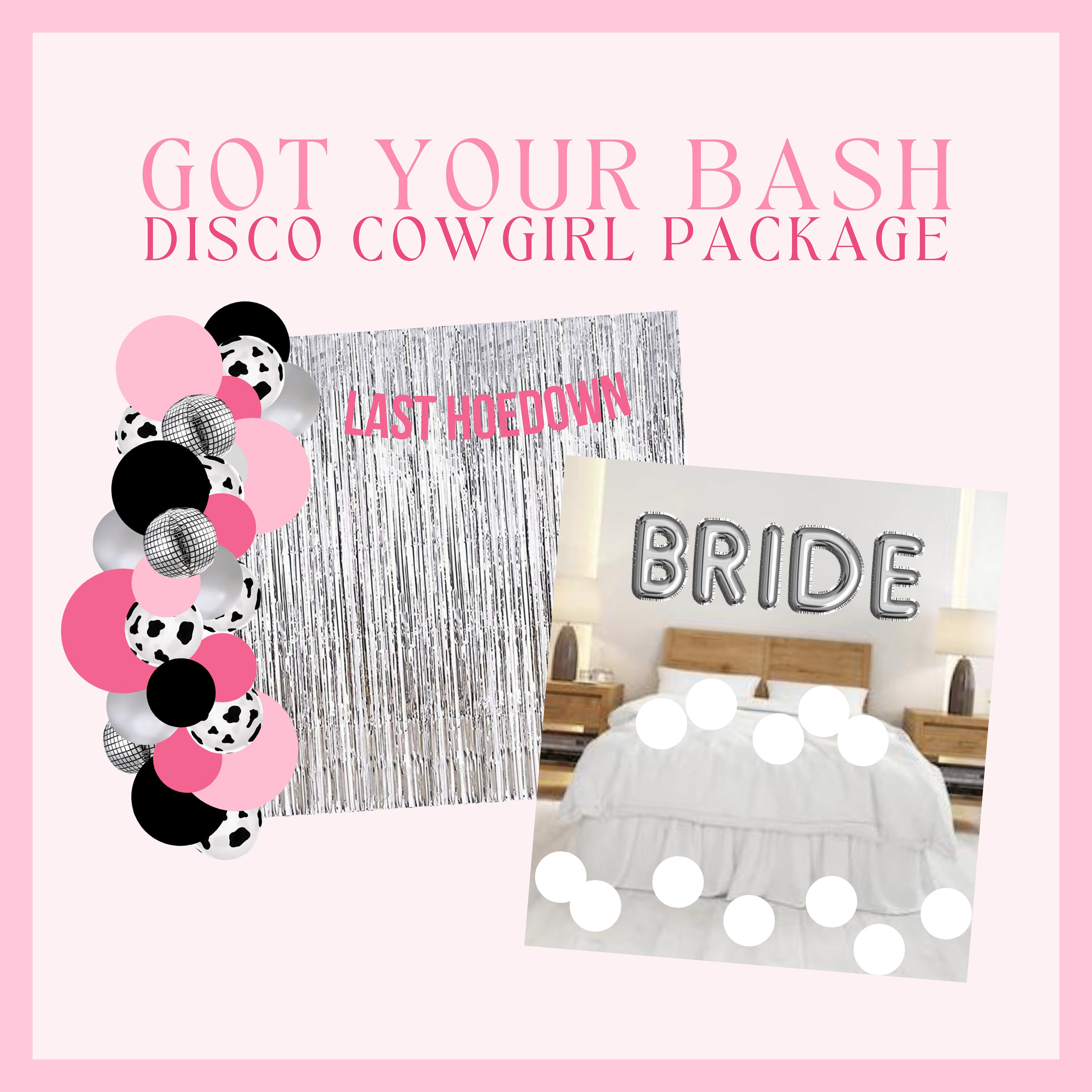 Disco Cowgirl Bachelorette Decoration Party Box - Complete Decor ...