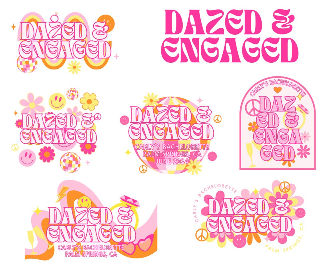 Personalized Bachelorette Party Logo, Custom Bachelorette Logo, Dazed ...