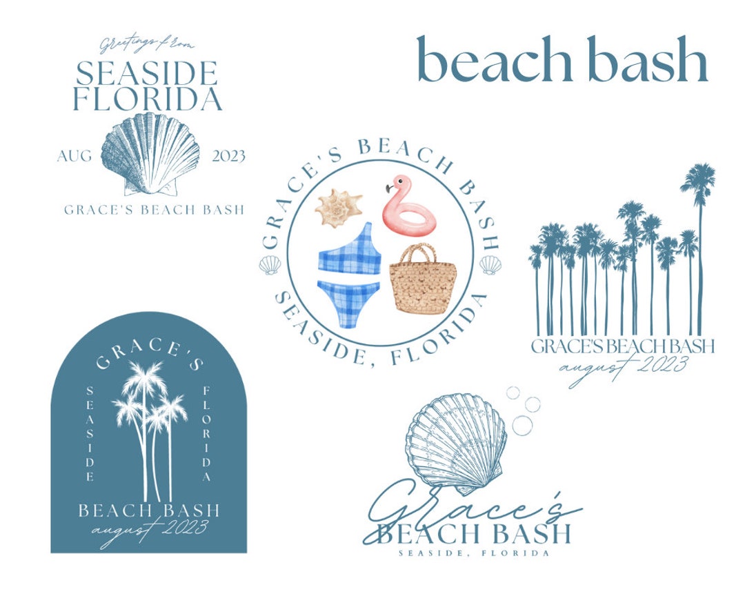 Personalized Bachelorette Party Logo, Custom Bachelorette Logo, Beach ...