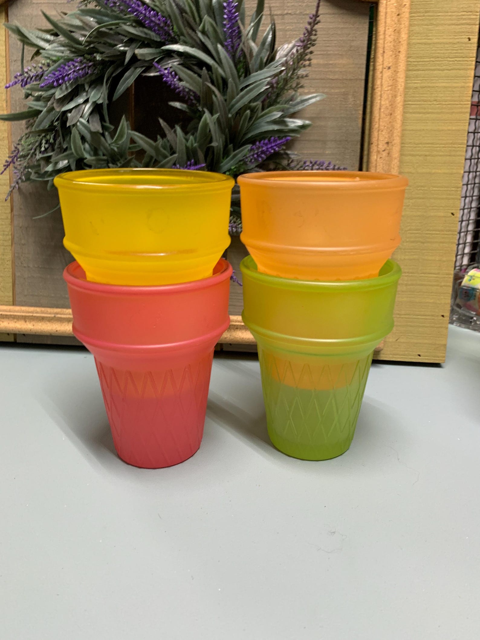 Vintage Libbey Ice Cream Cone Glasses - Set of 4 - Etsy