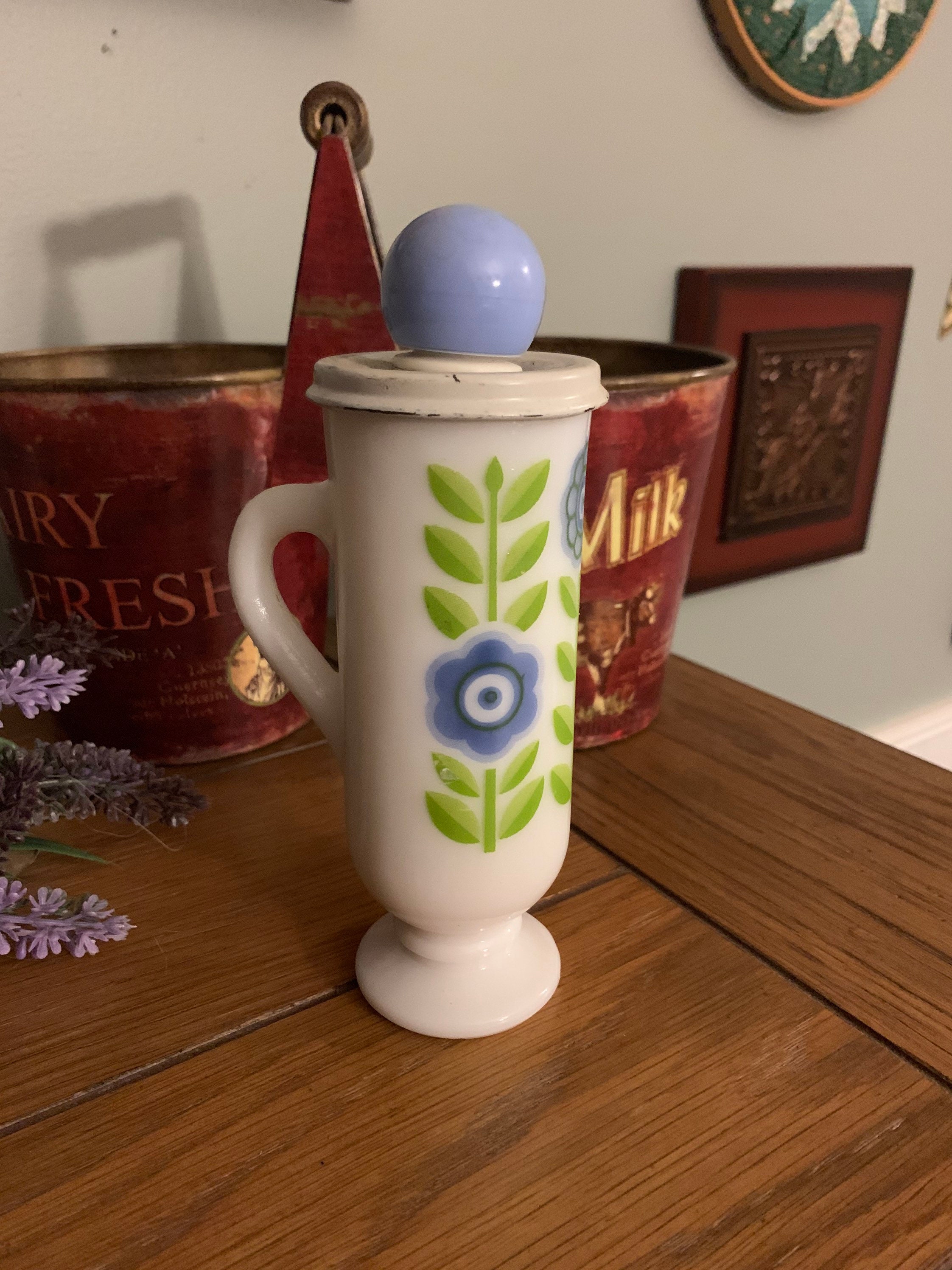 Avon Kitschy Retro Blue Flower Perfume Bottle - Etsy