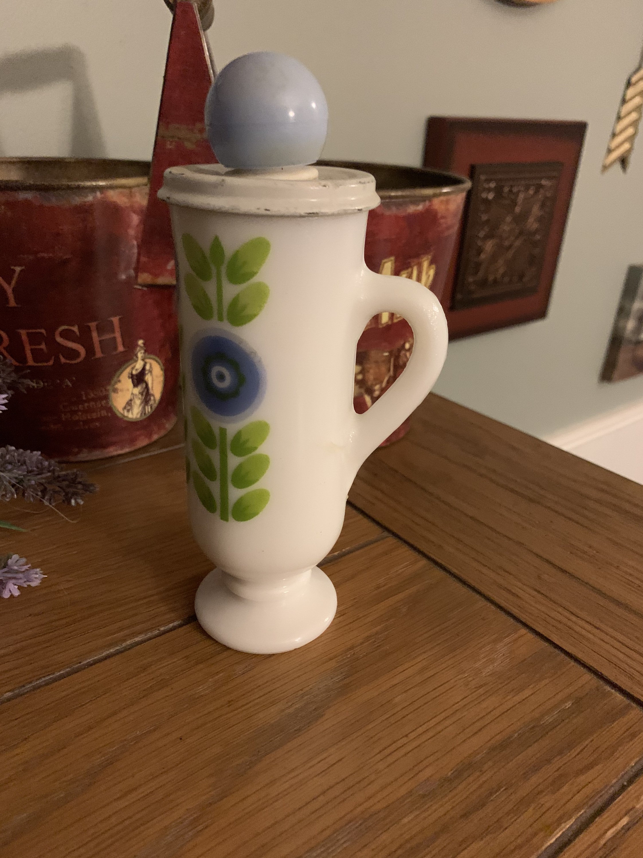 Avon Kitschy Retro Blue Flower Perfume Bottle - Etsy