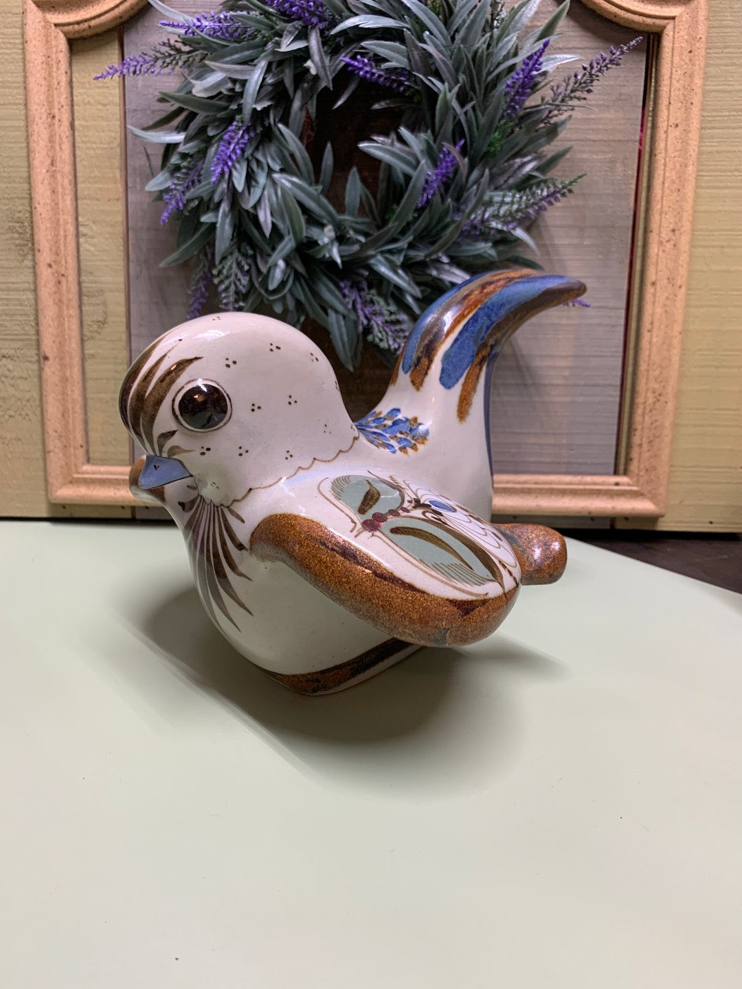 Ken Edwards Tonal Pottery Large Bird Dove Mexico - Etsy