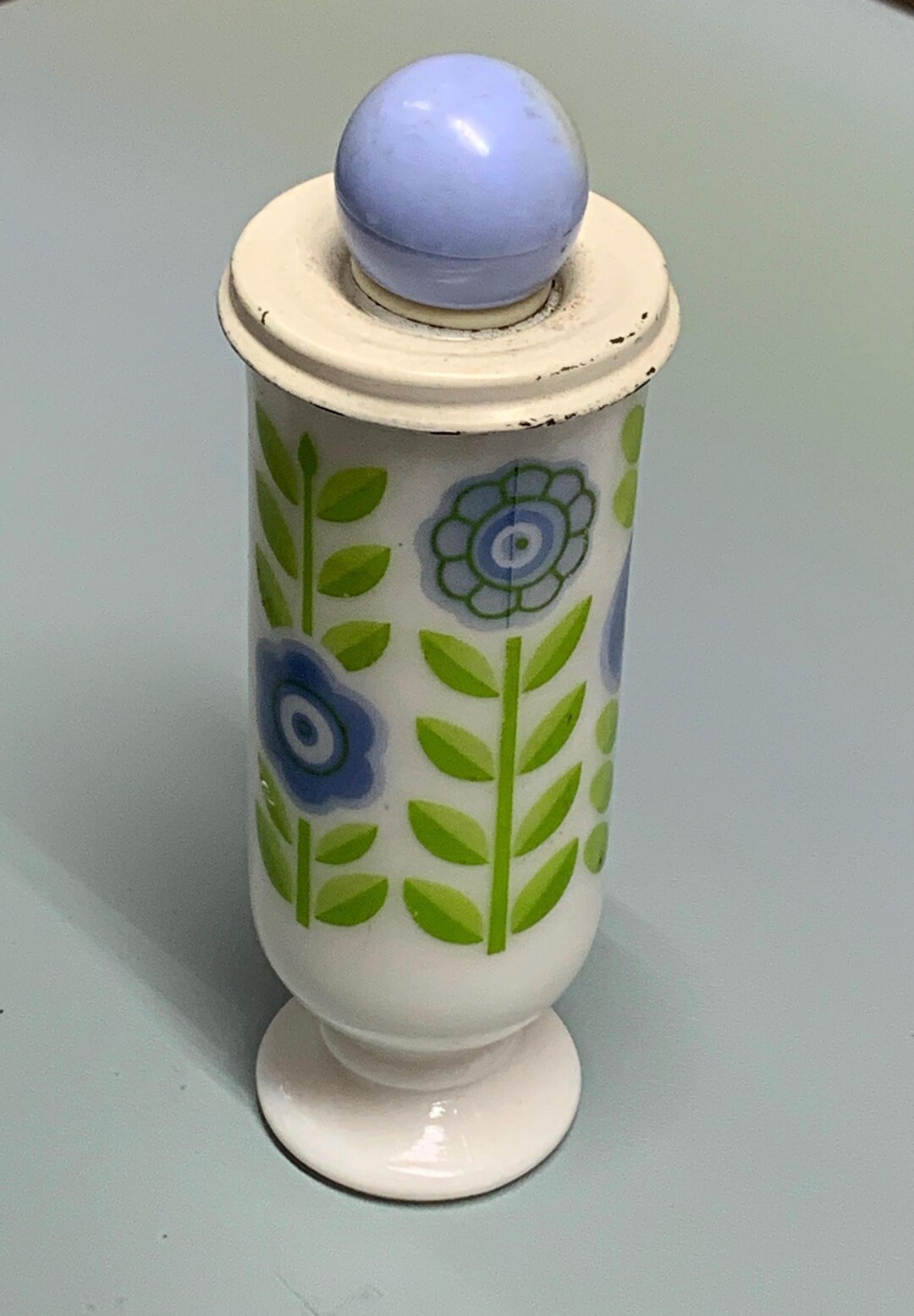 Avon Kitschy Retro Blue Flower Perfume Bottle - Etsy