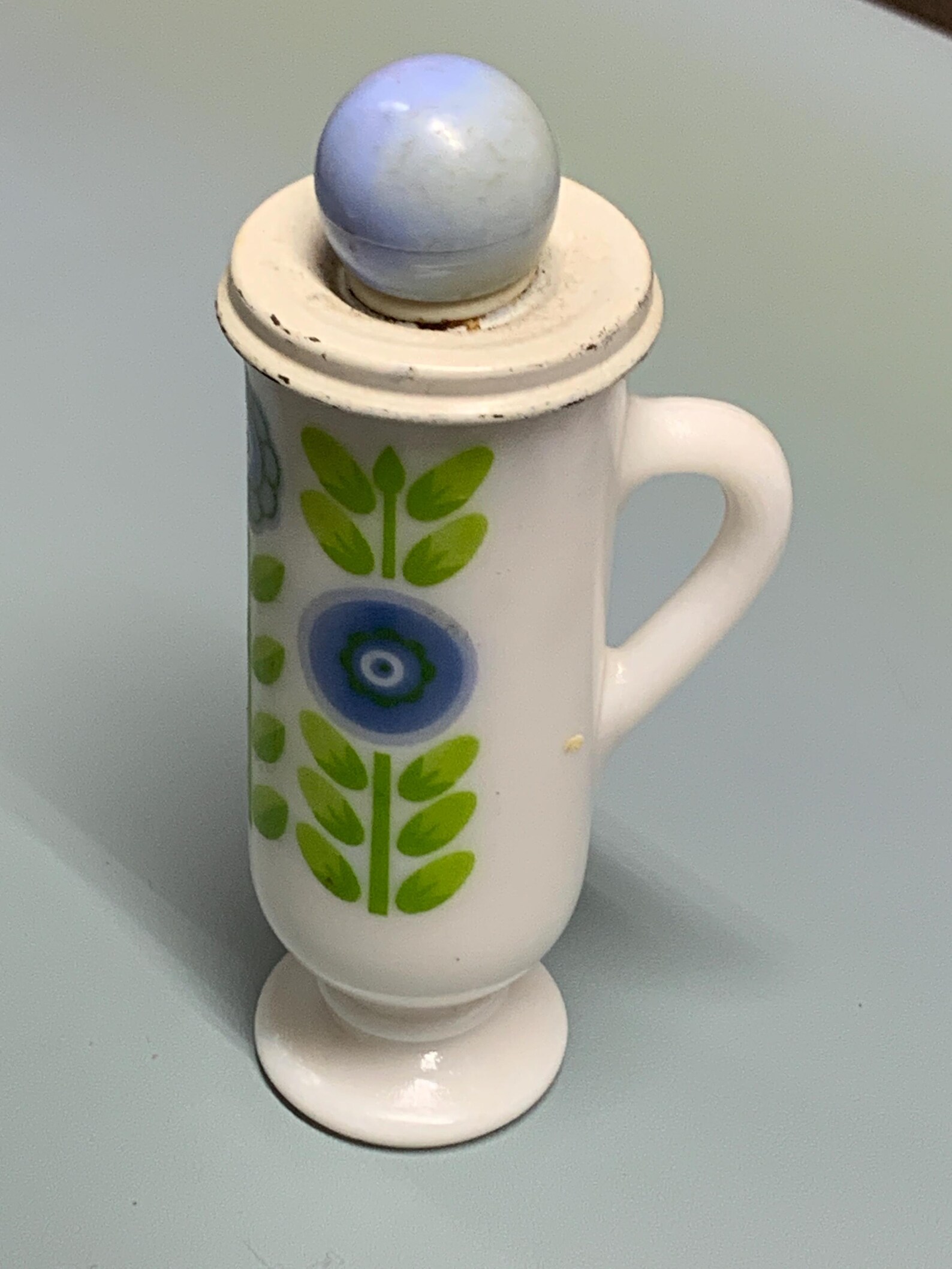 Avon Kitschy Retro Blue Flower Perfume Bottle - Etsy