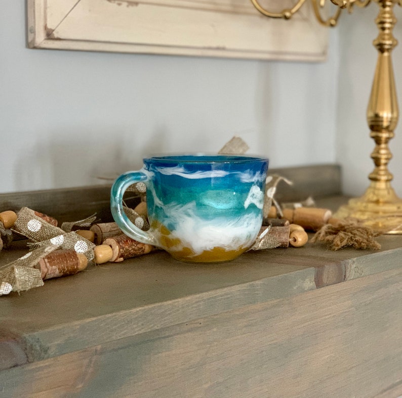 Beach Inspired Coffee Mug, Drinking Glasses, Coffee, Wine, Gifts, Ocean ...