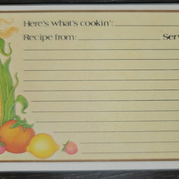 Vintage Recipe Card - Etsy