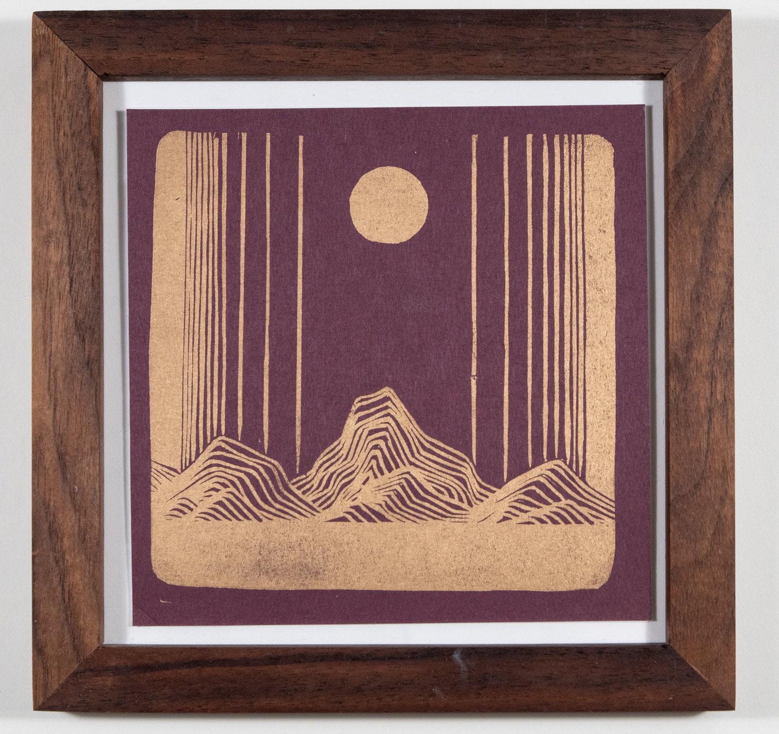 Rising Sun Original Linocut Print - Etsy