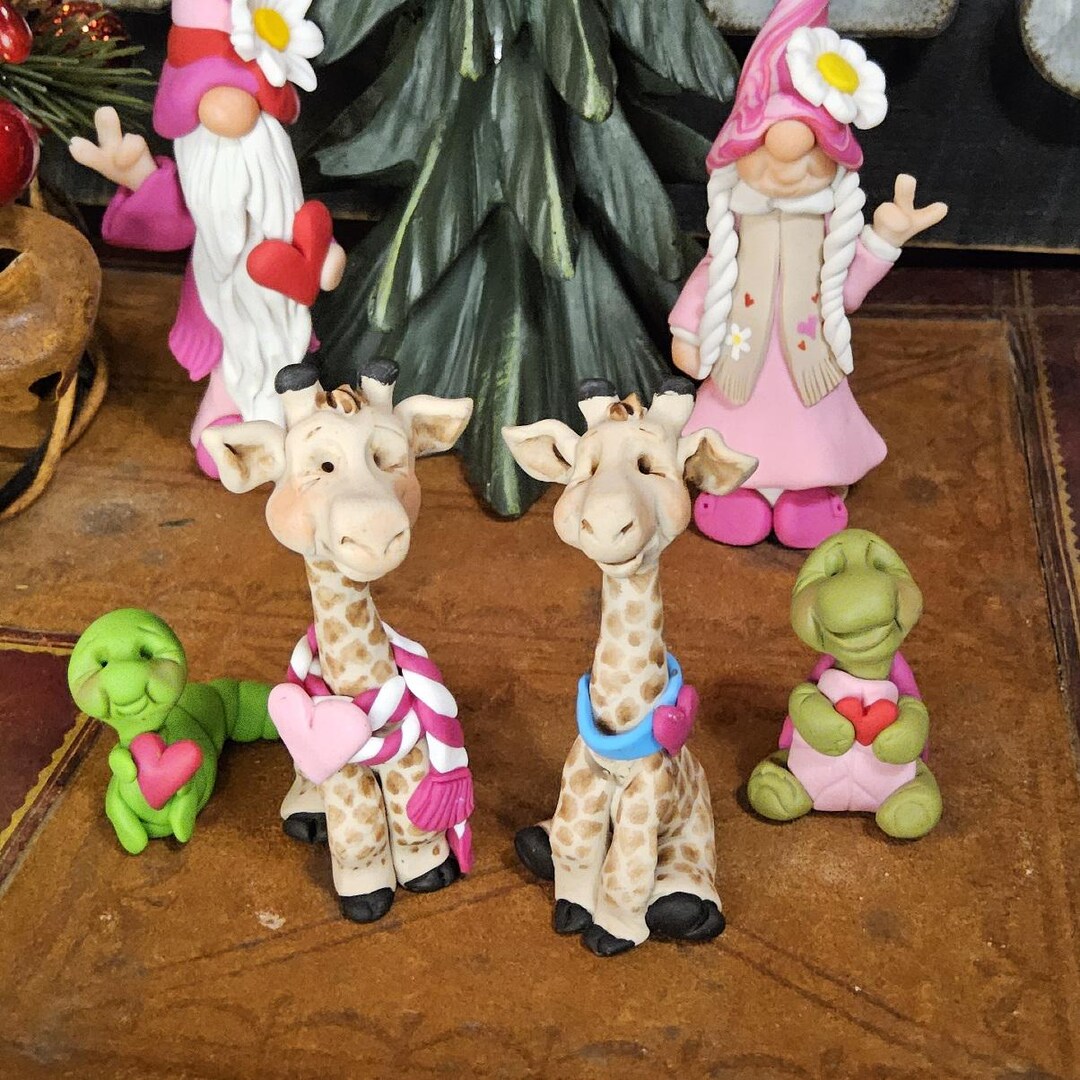 Custom Polymer Clay Giraffe Figurine: Unique New Baby Gift - Etsy