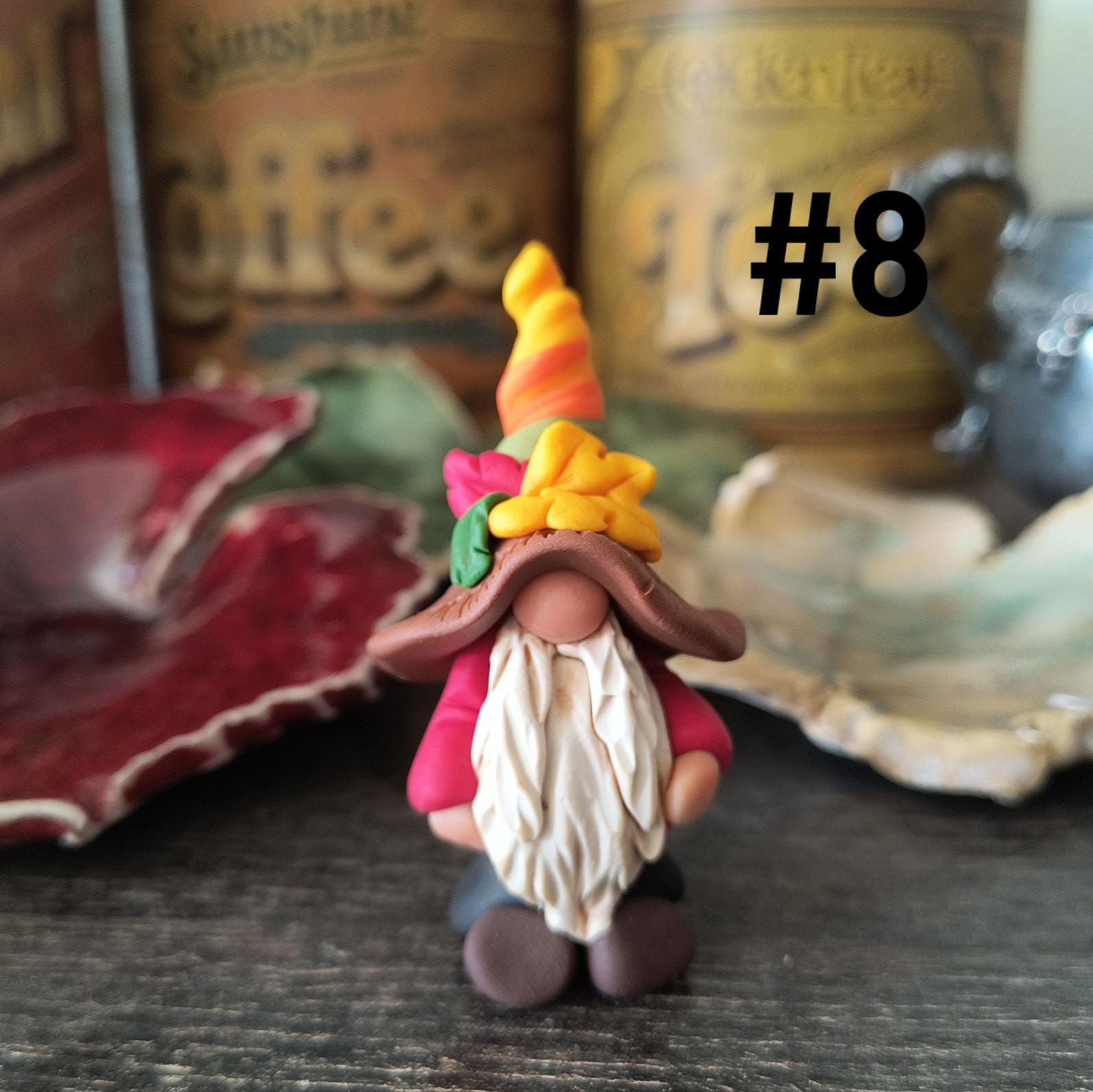 FIMO Clay Thanksgiving Gnome: Miniature Fall Garden Decor - Etsy