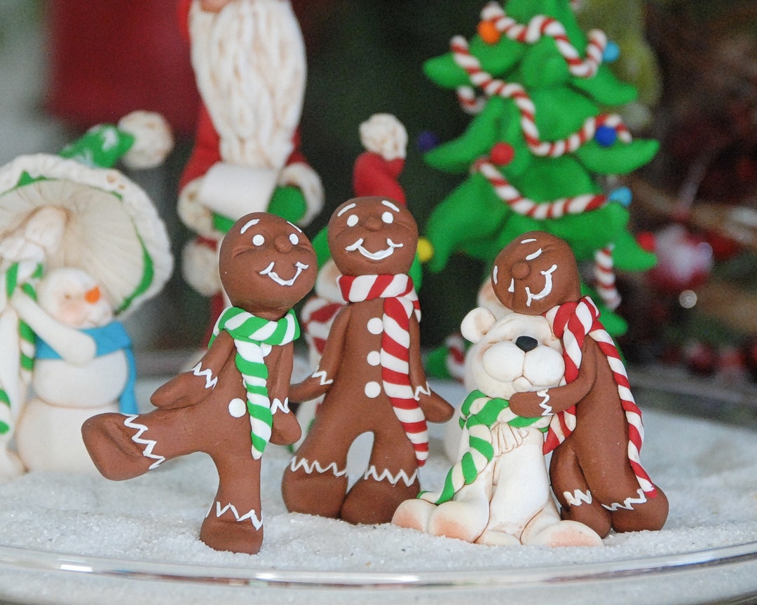 Whimsical Gingerbread Men Dancing With Their Wintertime - Etsy