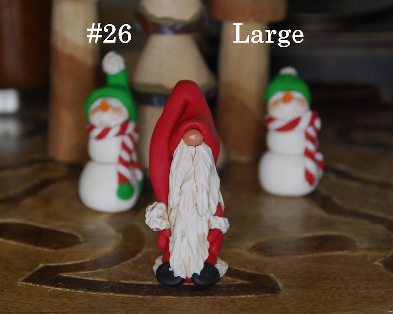 Sculpted Santa Gnome: Whimsical FIMO Clay Christmas Decor - Etsy