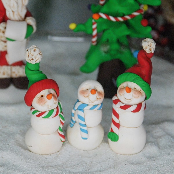 Polymer Clay Snowman - Etsy