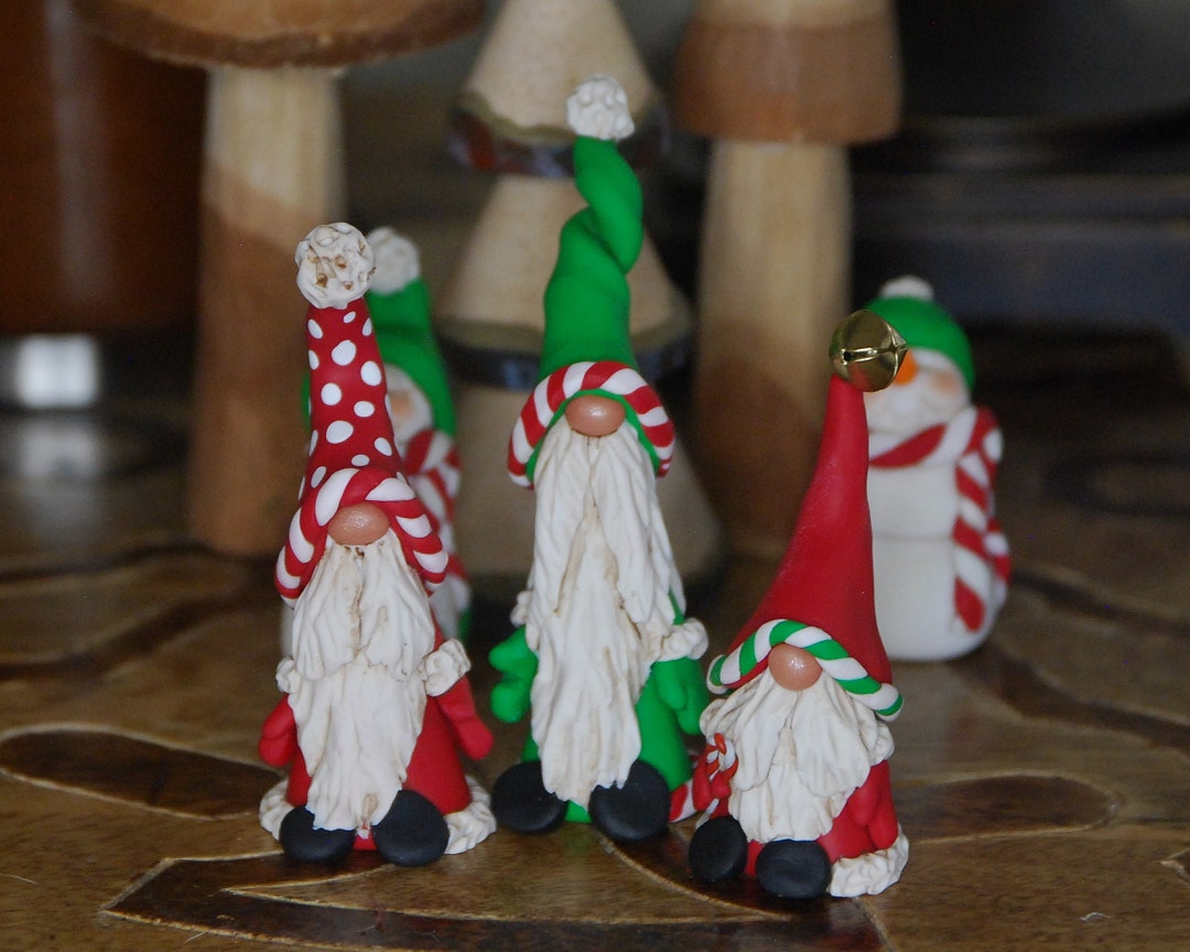 Sculpted Santa Gnome: Whimsical FIMO Clay Christmas Decor - Etsy