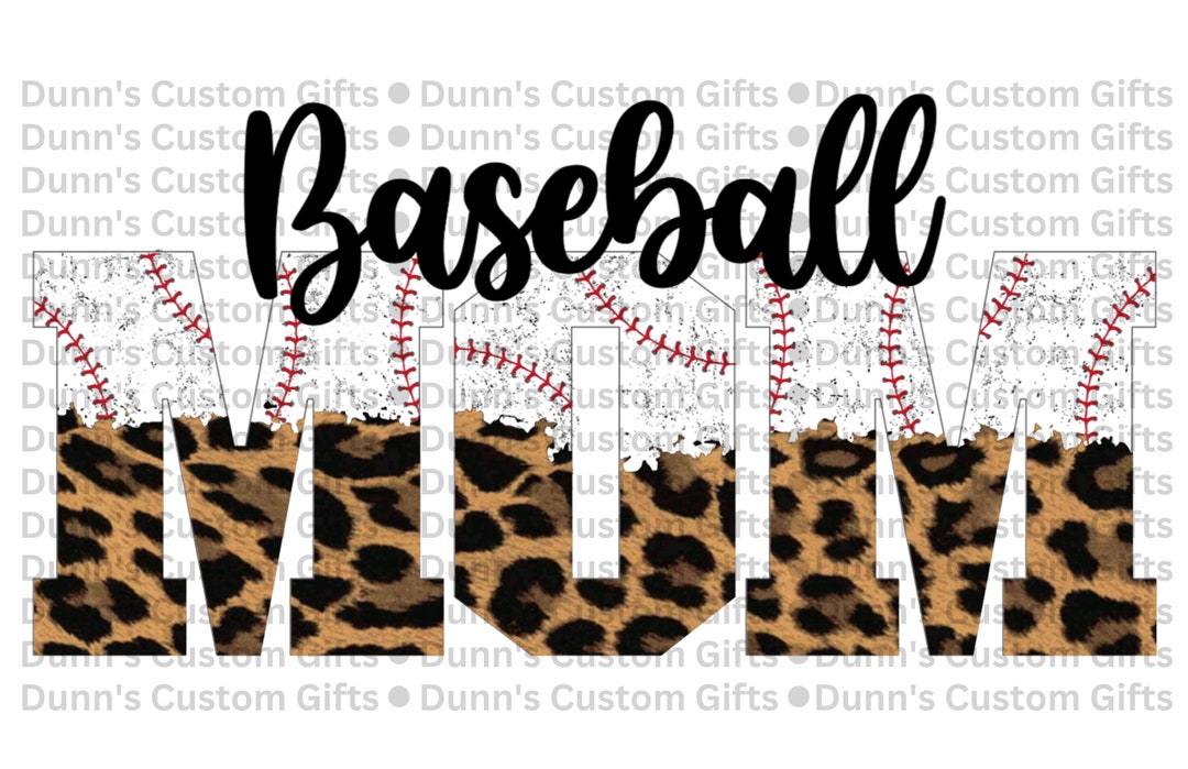 Baseball Mom PNG, Leopard Baseball Mama, With a Bonus Optional Pocket ...
