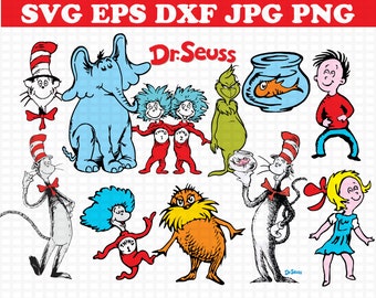 Dr seuss svg | Etsy