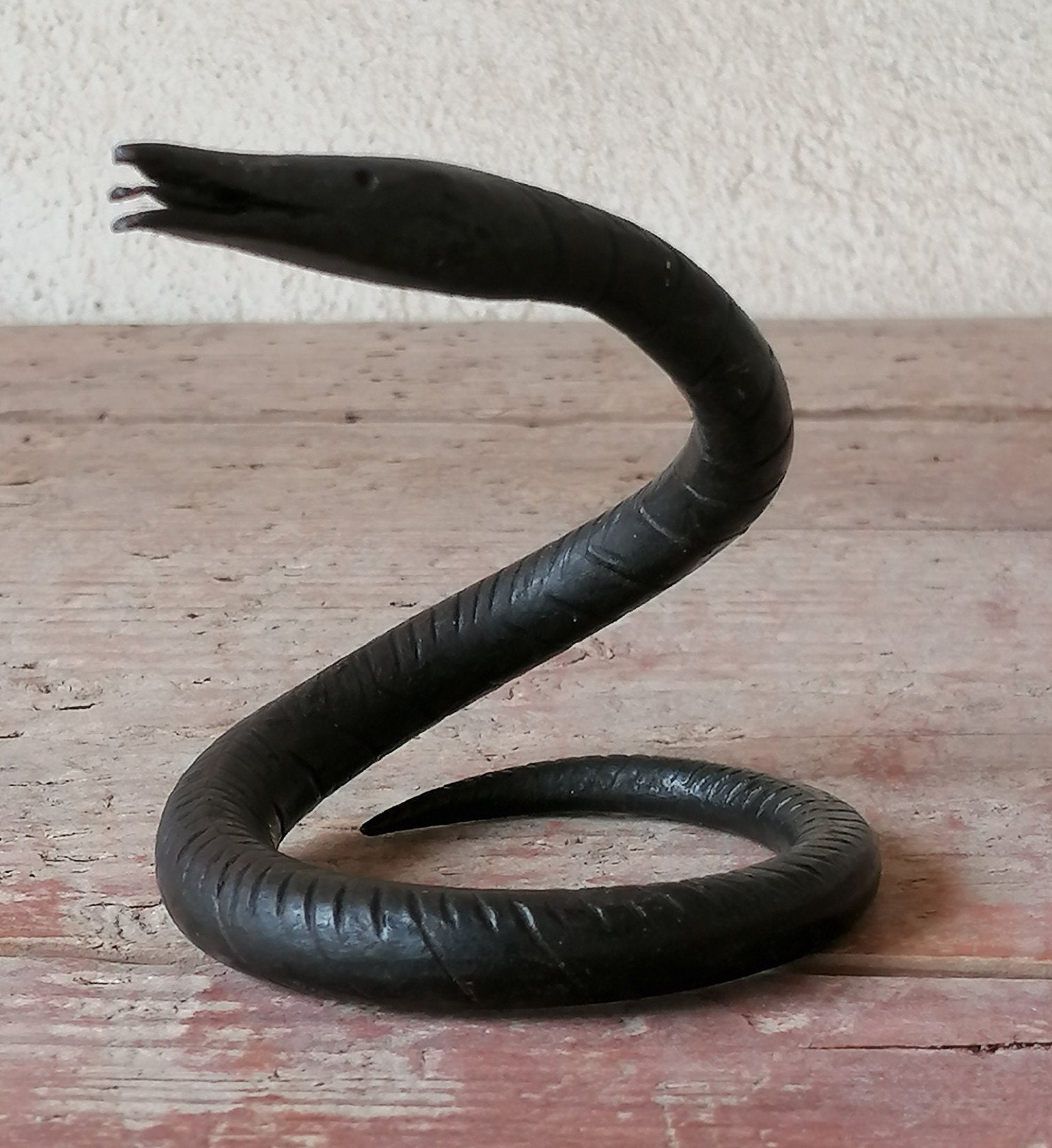 Small Antique Wrought Iron Snake Statue Antique Watch Holder | Etsy