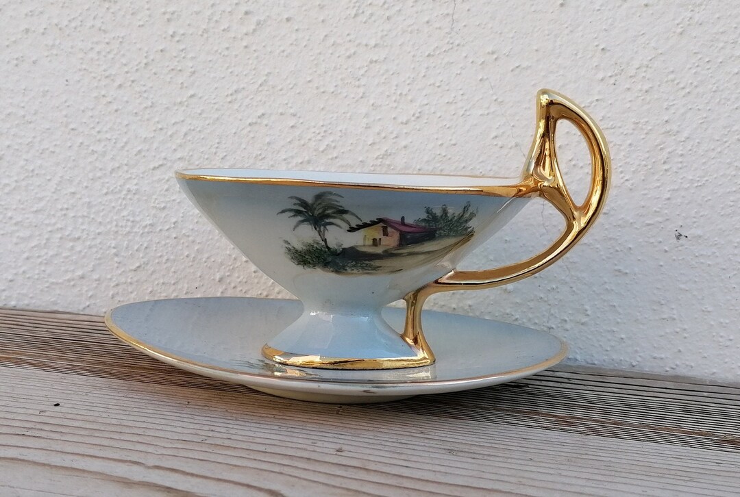 Antique Tea Cup, Celestial Ceramic, 50s, Italian, Vintage Crockery ...