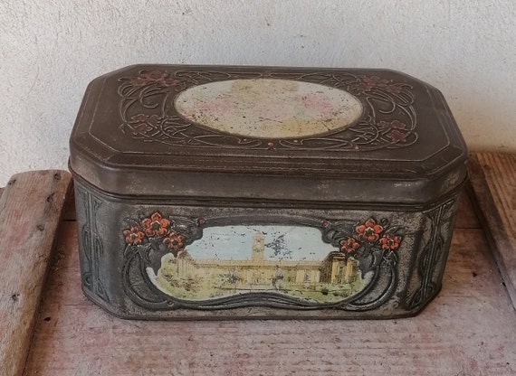 Antique Italian Art Nouveau Tin Box Depicting Ancient Rome - Etsy