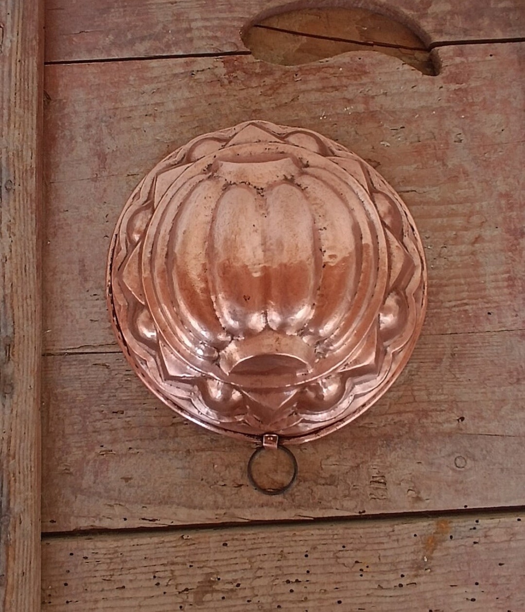 Antique Copper Cake and Pudding Mold, Italian, Rustic Kitchen Wall ...