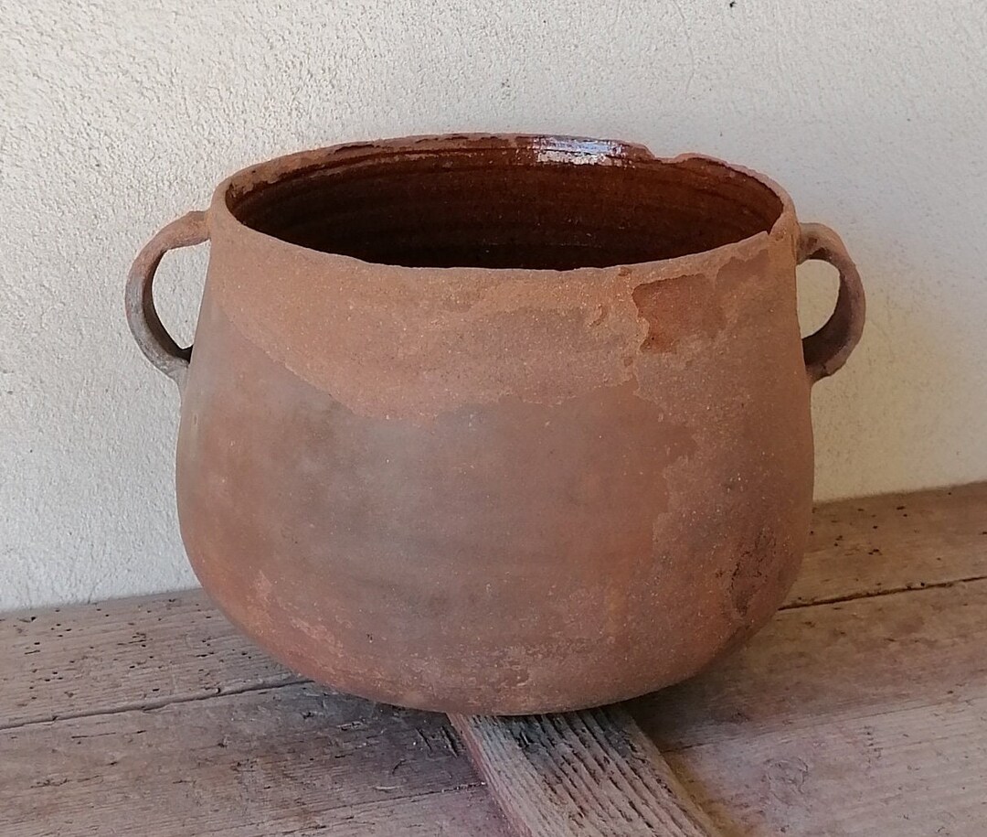 Antique Italian Terracotta Pot, Handmade, Rustic Italian, Vintage ...