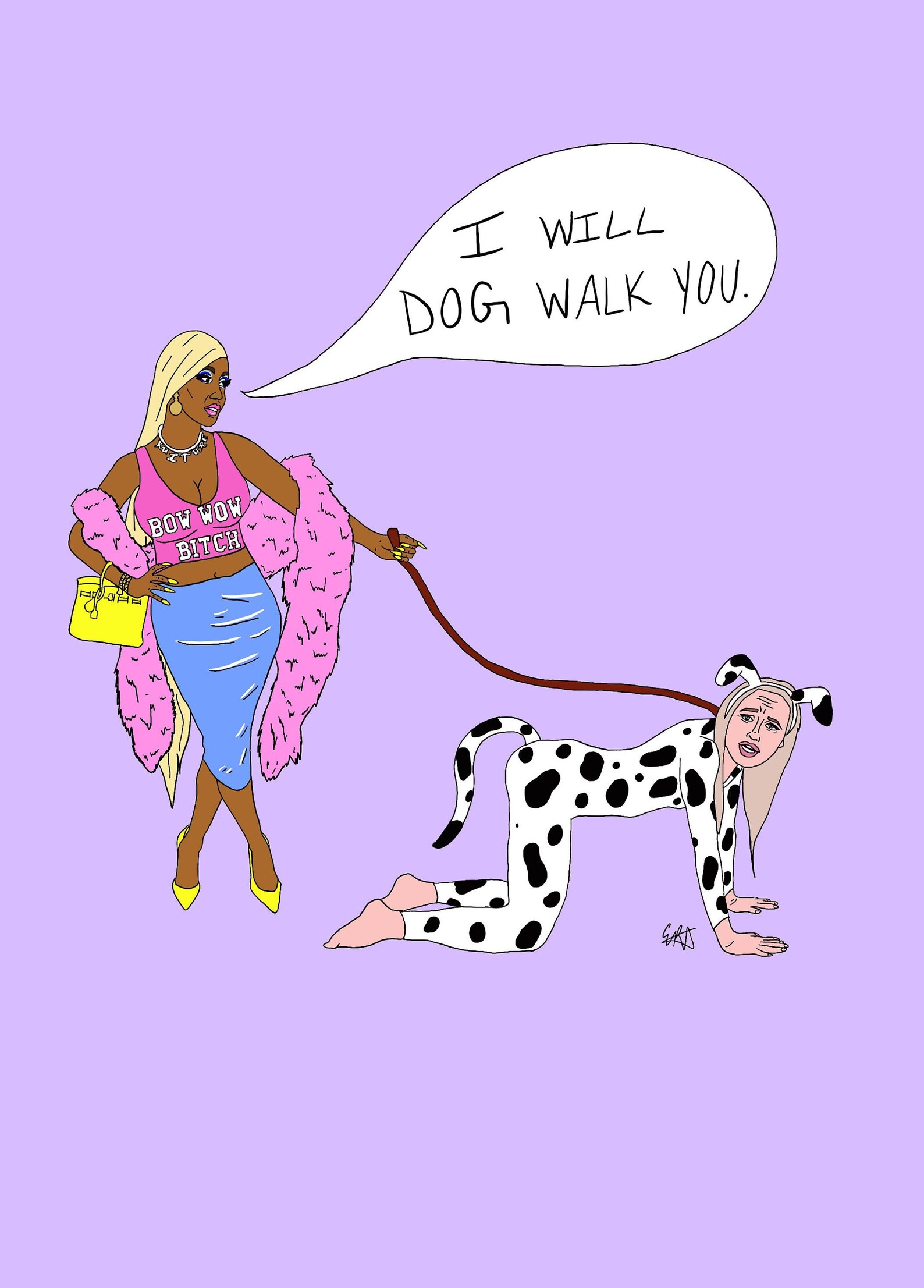 Cardi B I Will Dog Walk You Print | Etsy