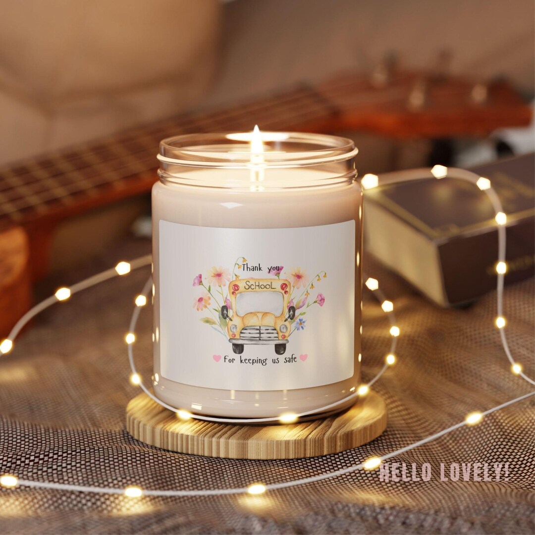 Thank You for Keeping Us Safe, School Bus Driver Candle, Bus Driver ...