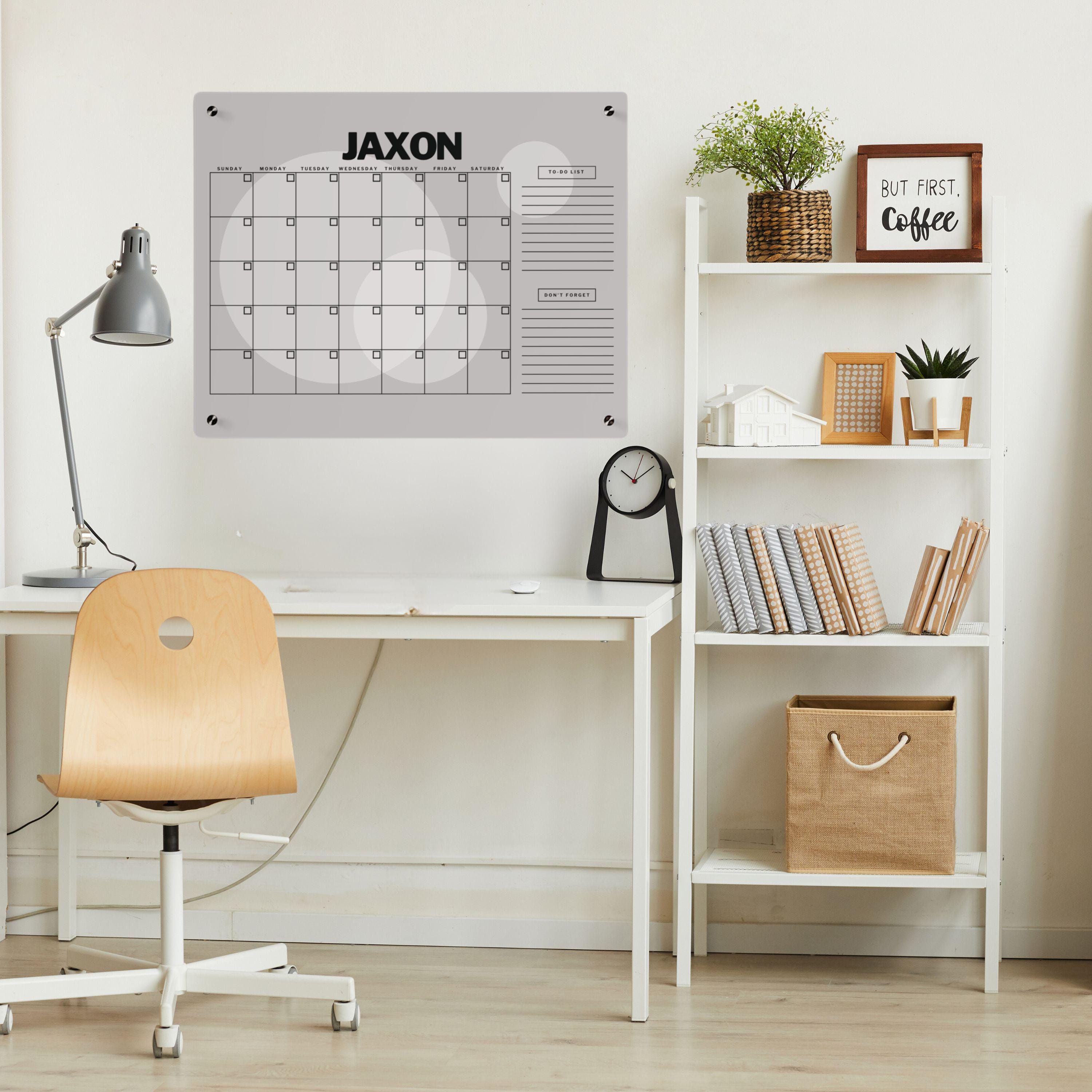 Personalized Acrylic Monthly Calendar Dry Erase Monthly Acrylic ...