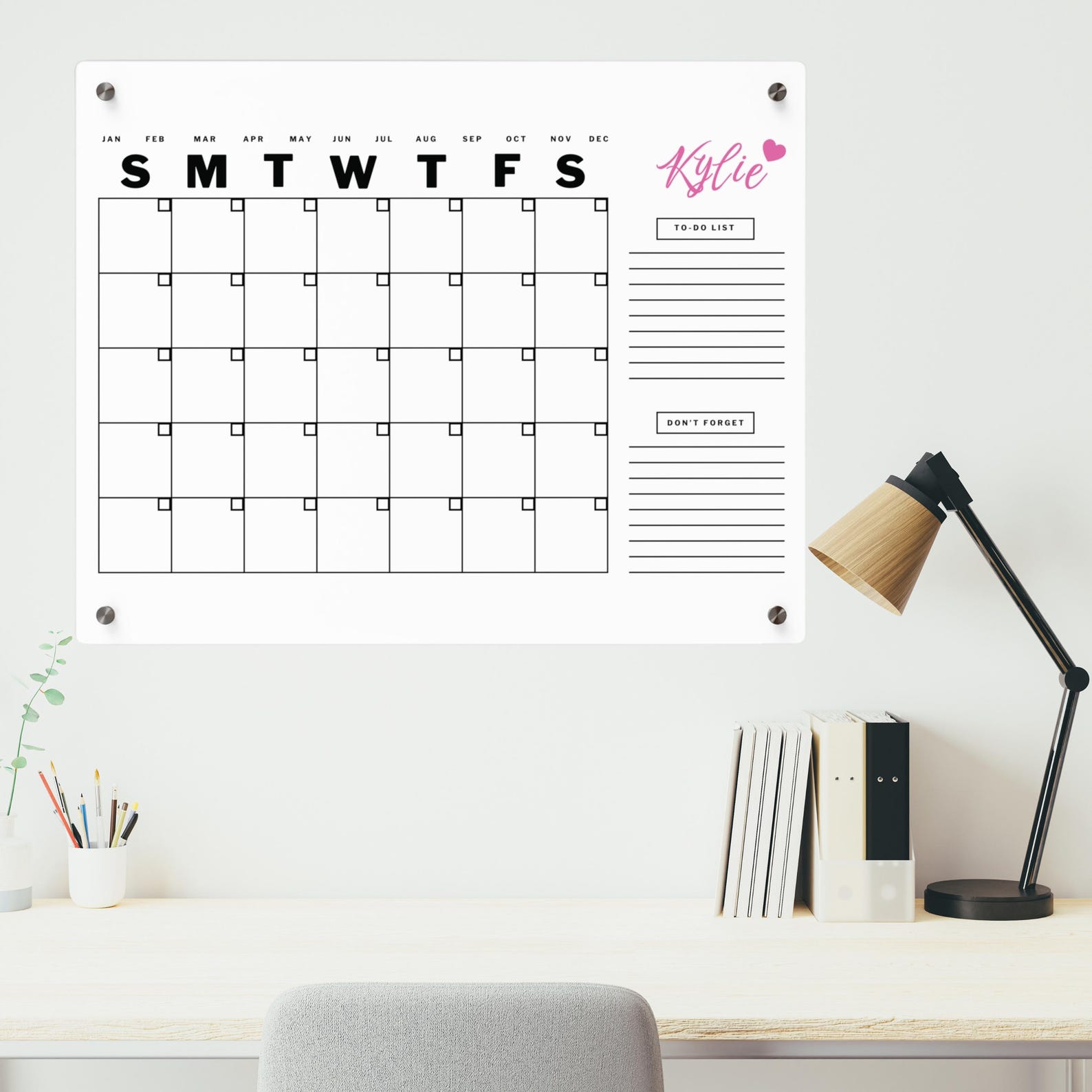 Personalized Acrylic Calendar, Custom Acrylic Wall Calendar, Modern ...