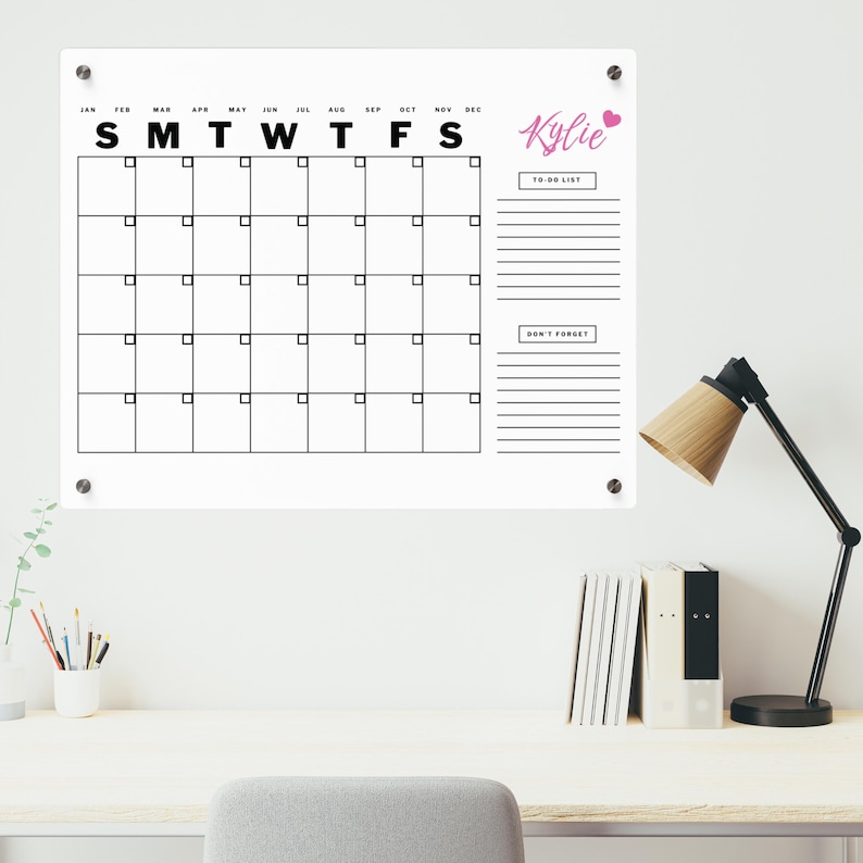 Personalized Acrylic Calendar, Custom Acrylic Wall Calendar, Modern ...