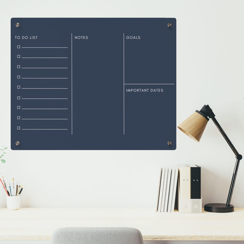 Acrylic Note Board, To-do List Schedule, Reusable Planner for Home or ...