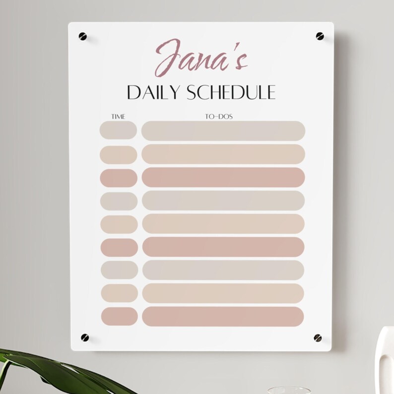 Teacher Acrylic Schedule Board Customizable Classroom Planner, Weekly ...