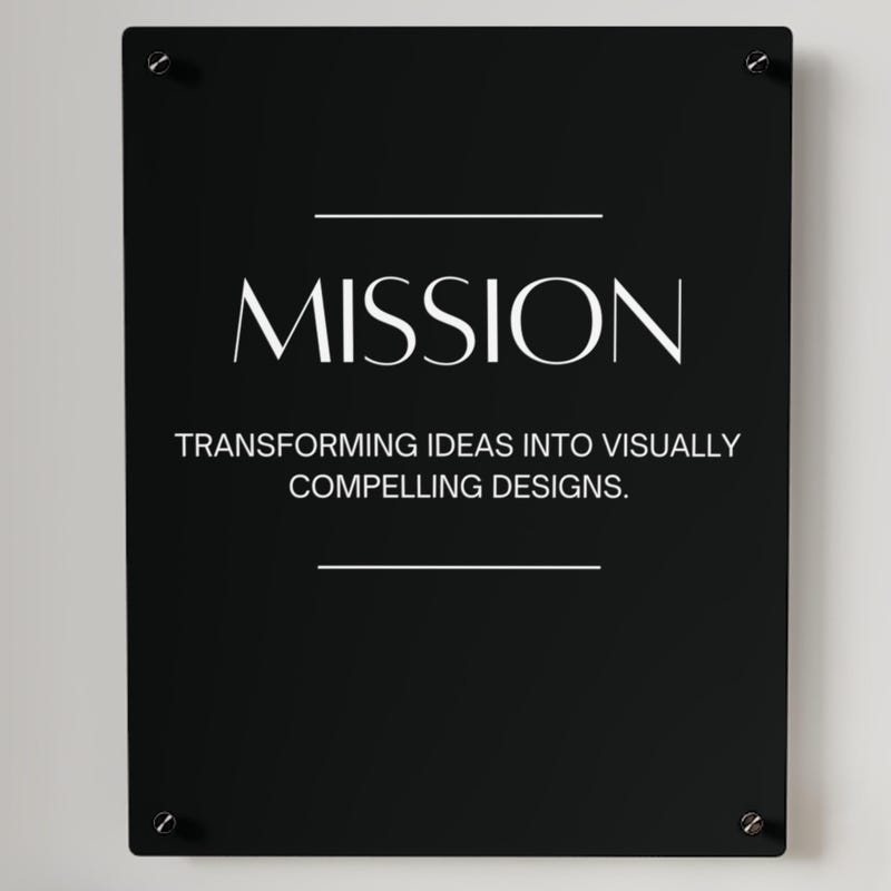 Mission and Vision Statement Poster - Etsy