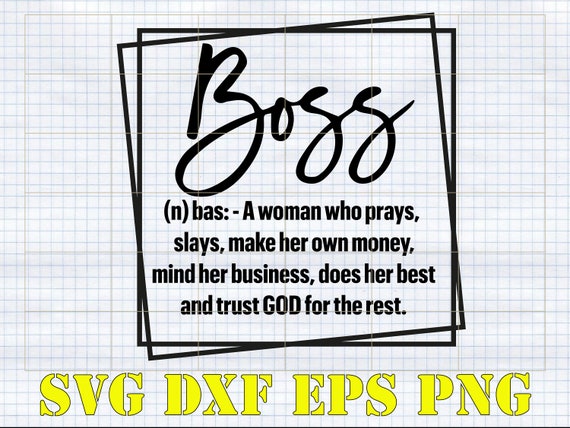 Boss Definition SVG Cut File Woman Definition Svg | Etsy