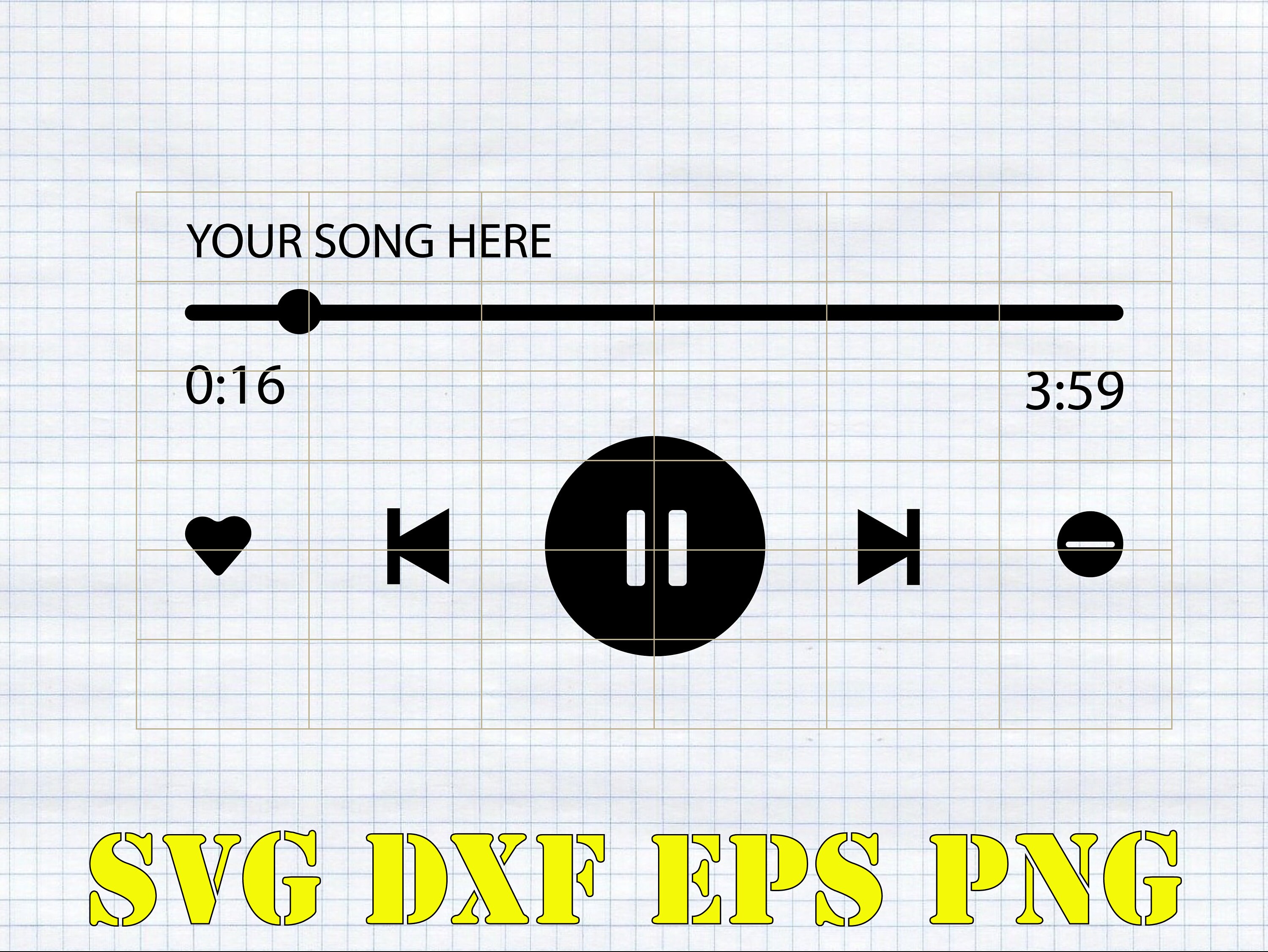 Audio Control Buttons SVG png sublimation png Audio SVG | Etsy