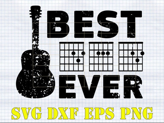 Distressed Guitarist Father Best Dad Ever Dad Chord Gifts | Etsy