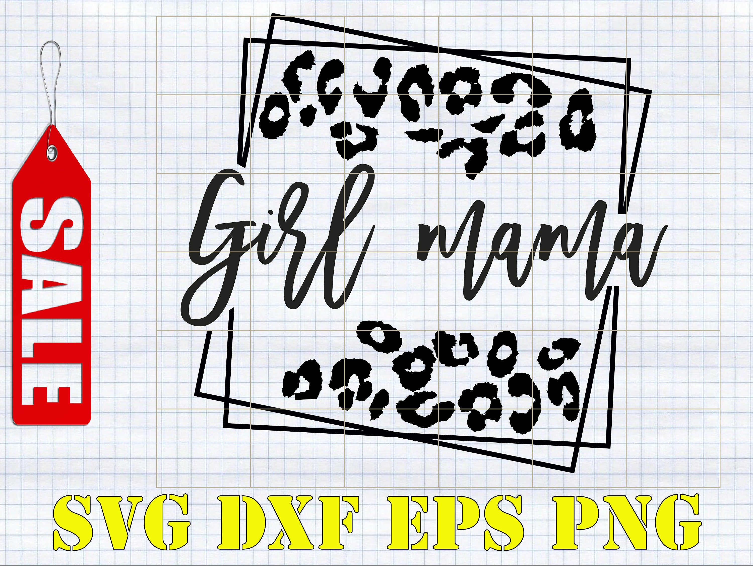 Girl Mama Svg Leopard Mom Png Mom Of Girls Svg Mothers Etsy