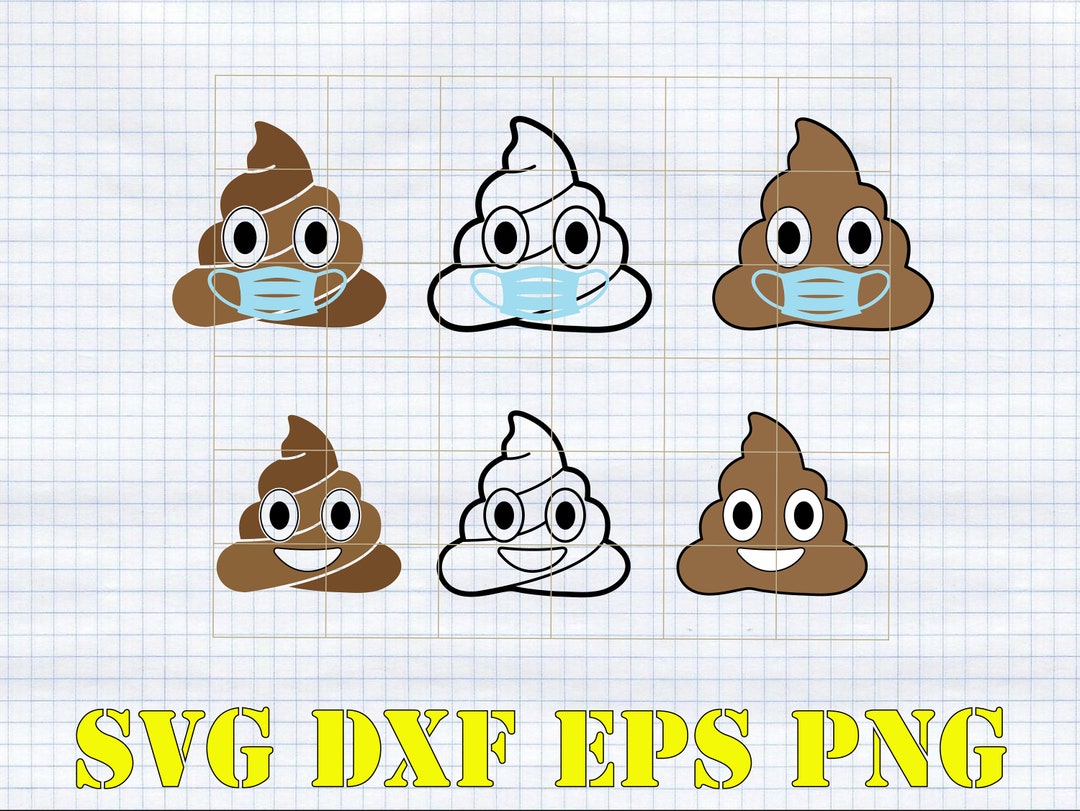 Poop Emoji Quarantined SVG Bundle, Poop SVG Bundle, Poop Face Mask Svg ...