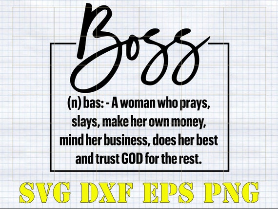 Boss Definition SVG Cut File Sublimation Png File Boss Babe | Etsy