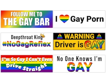 Funny Bumper Sticker Gay | Etsy