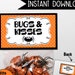 Bugs & Kisses, Printable Treat Bag Topper, Halloween Favor, Trick or ...