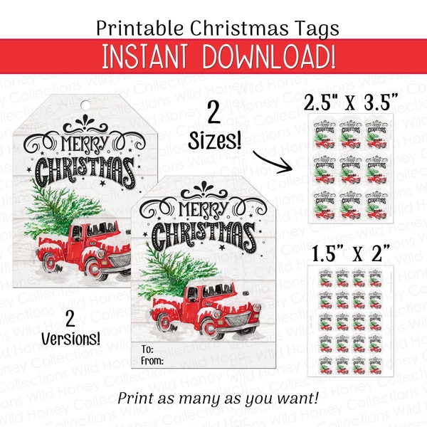 Red Truck Printable - Etsy