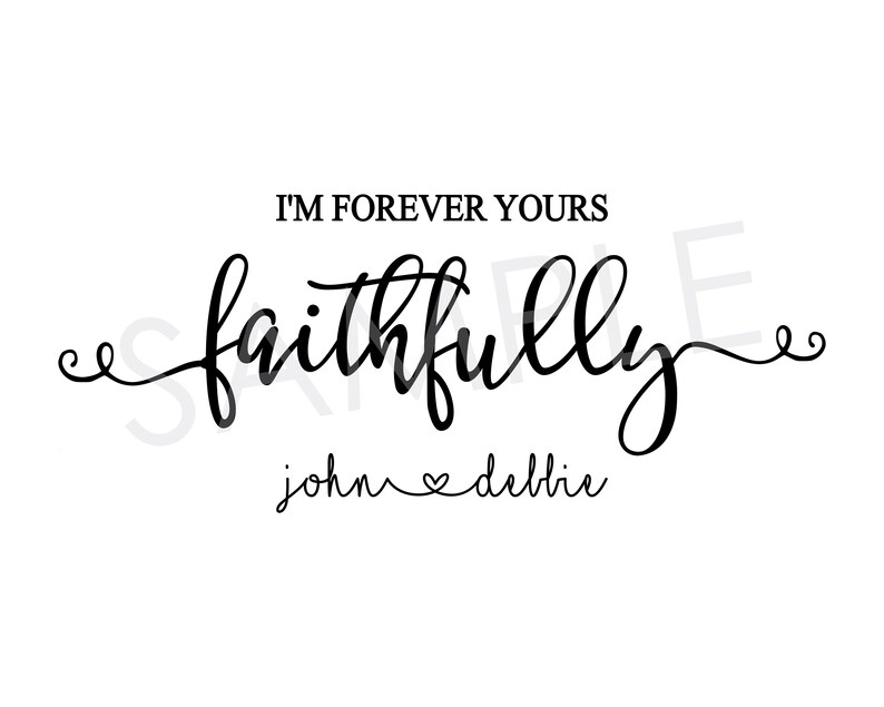 I'm Forever Yours Faithfully Personalized Printable Wall | Etsy