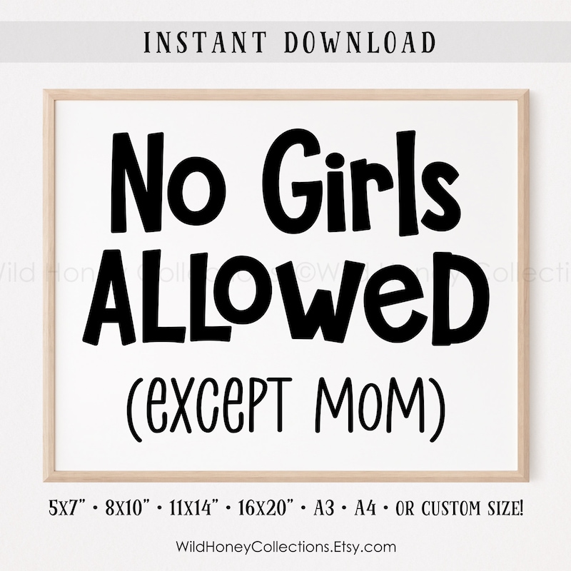 No Girls Allowed Signs - Etsy