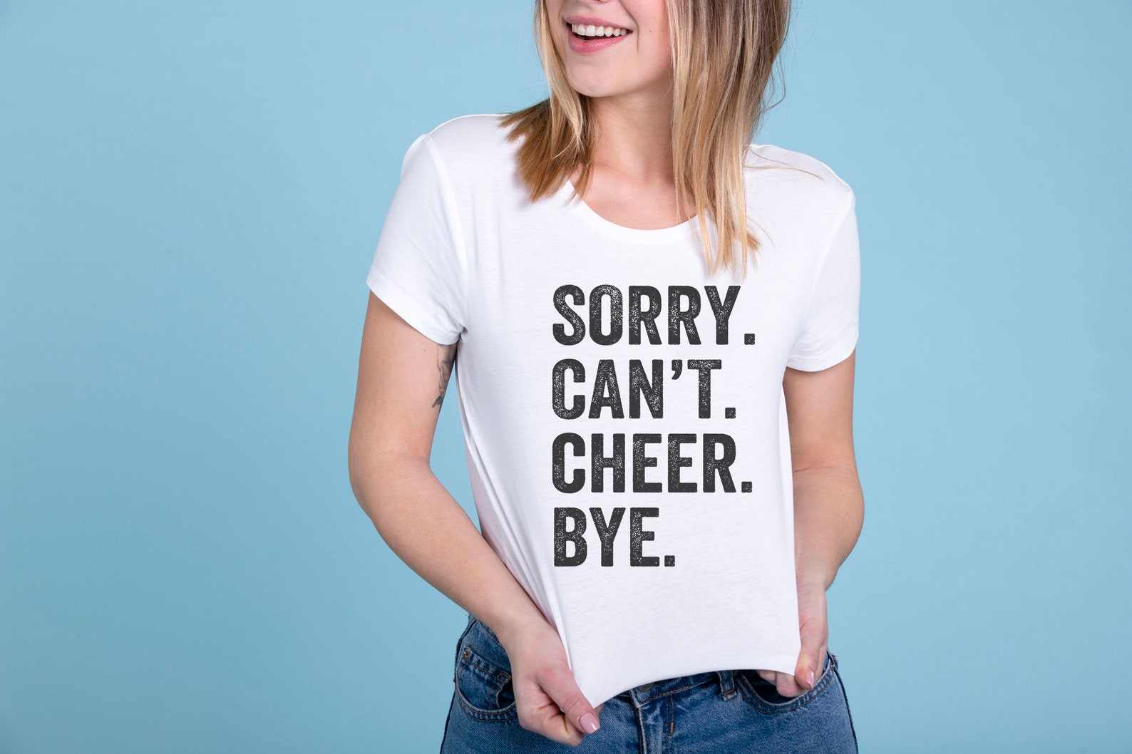 Sorry Can't Cheer Bye, PNG File, Cheerleading, Cheerleader, Dtg ...