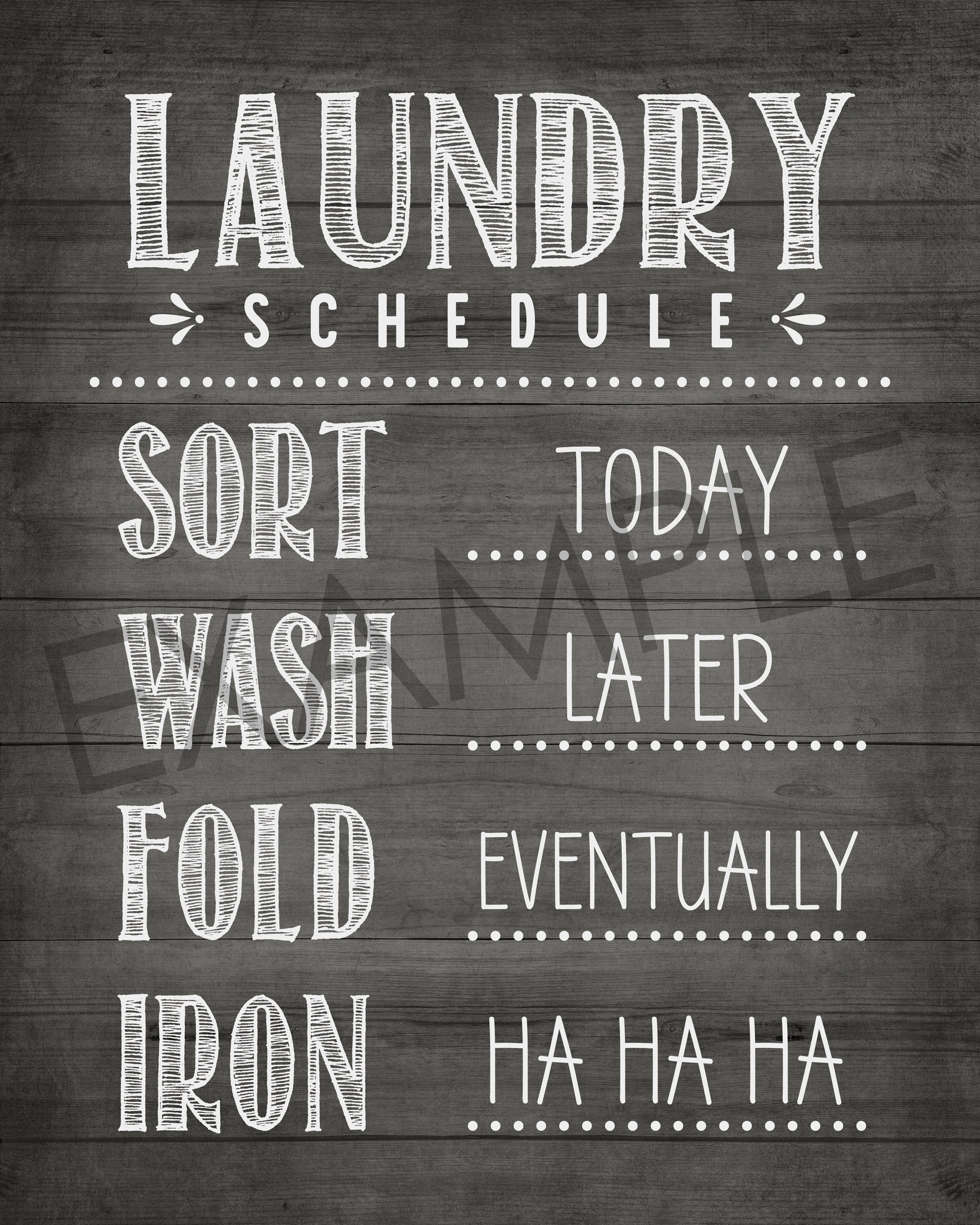 Printable Laundry Room Sign Sort Wash Dry Fold Farmhouse - Etsy